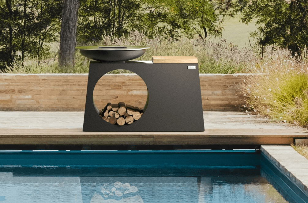 Onfire Black powder-coated BBQ kitchen island - buy at buchmann.ch