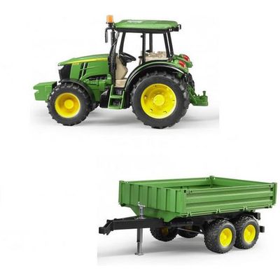 Bruder BR John Deere 5115 M with side wall trailer professional series 26x12.7x16cm, from July ...